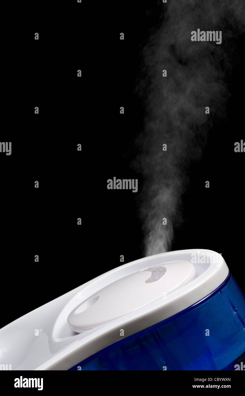 An Ultrasonic Humidifier on a Black Background Stock Photo - Alamy