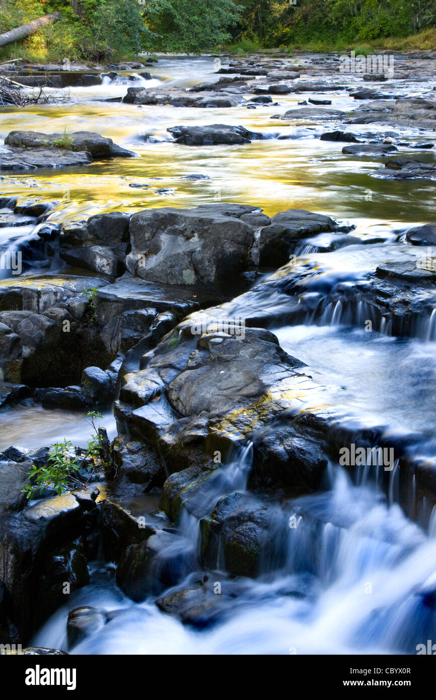 Beautiful Flowing River at Sunrise Stock Photo - Alamy