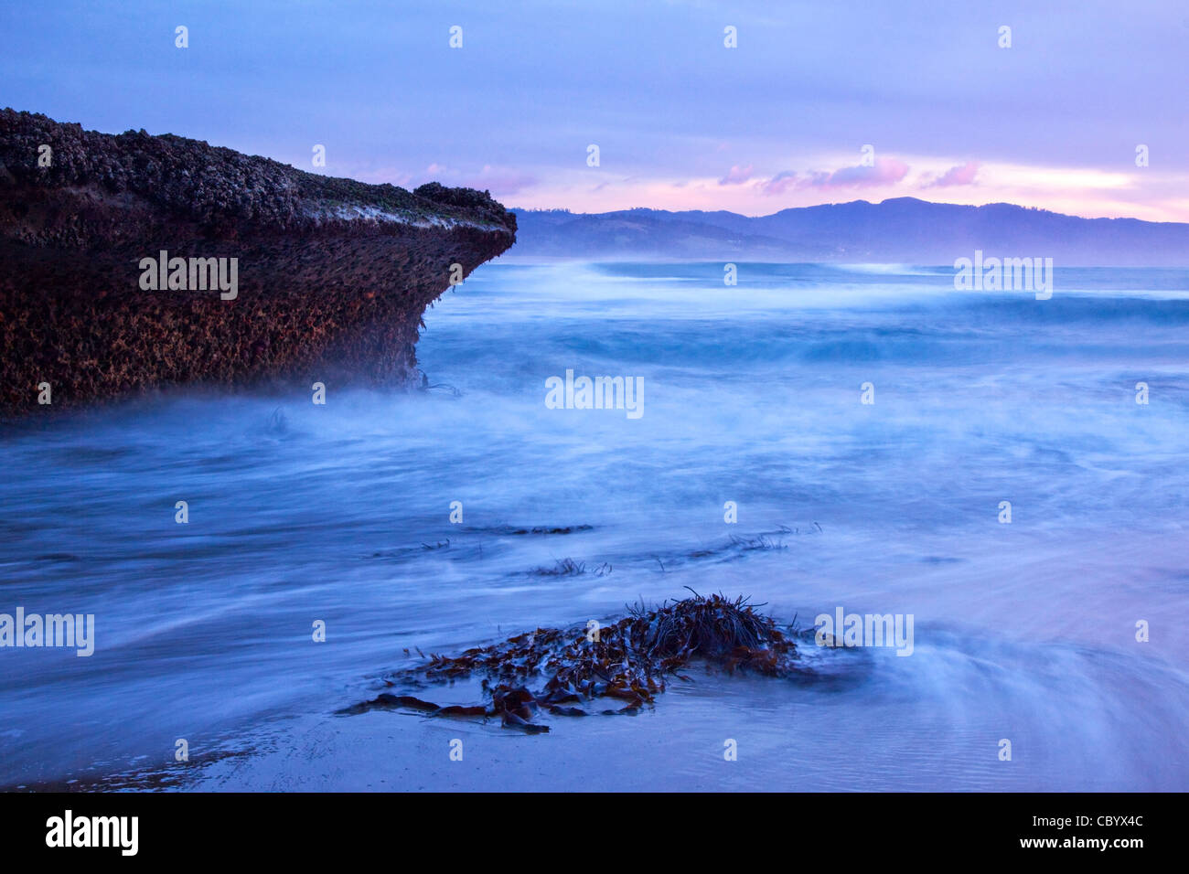 Beautiful sunset waves Stock Photo - Alamy