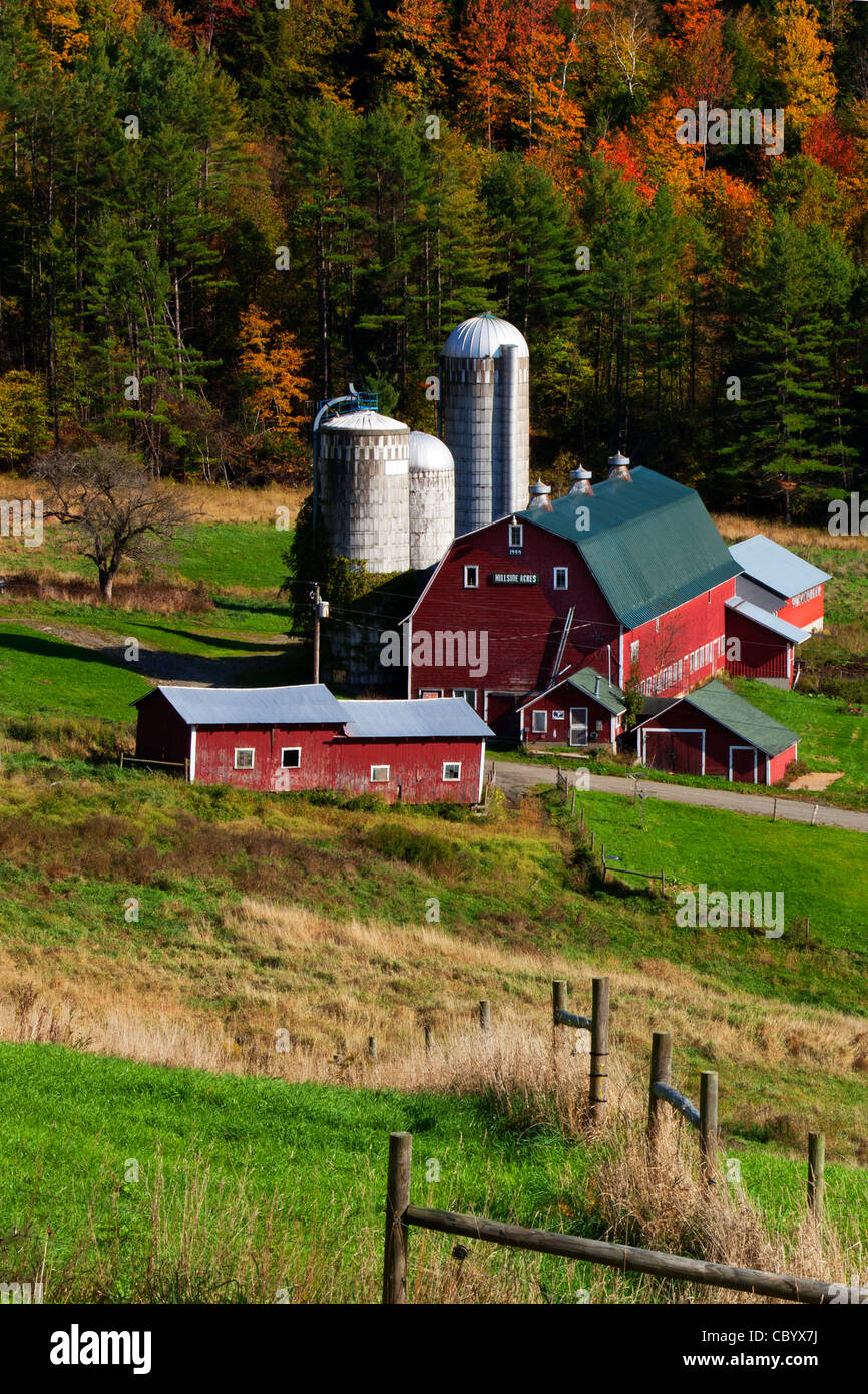 Autumn at Hillside Acres Farm in Vermont Stock Photo - Alamy