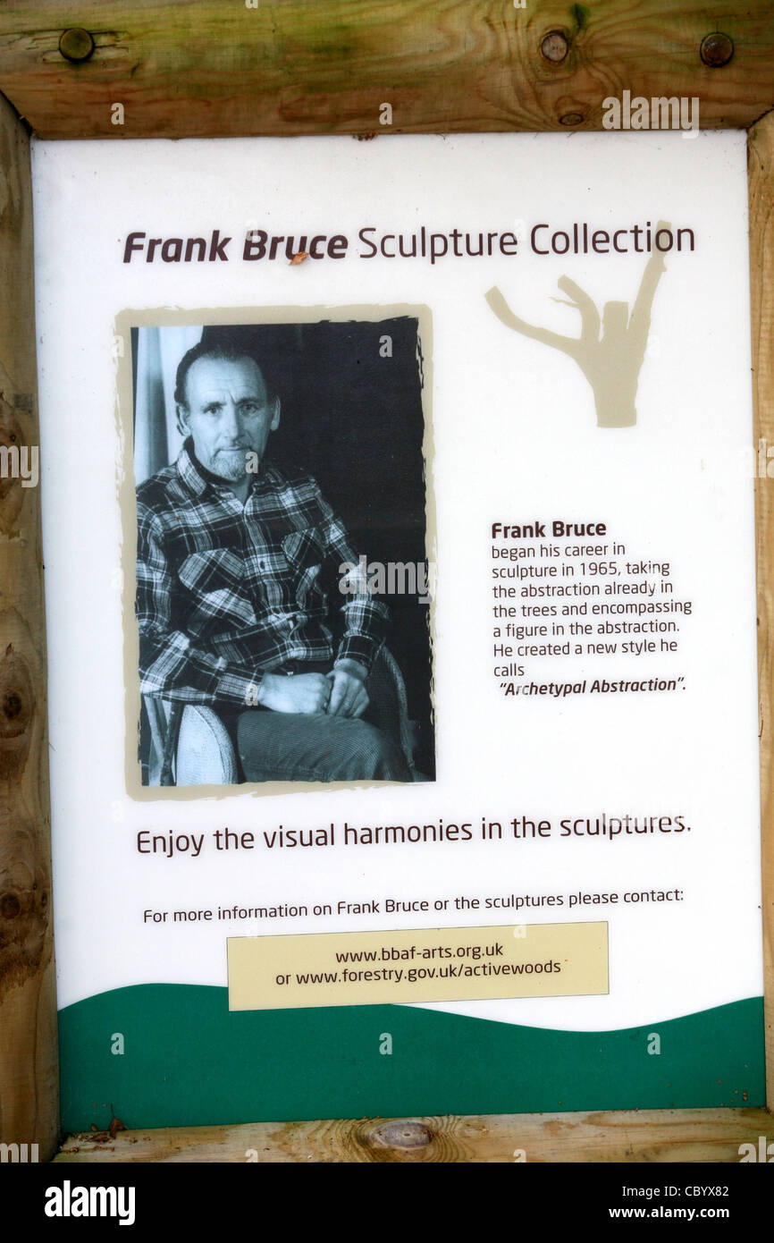Frank Bruce sculpture trail at Kincraig Scotland Stock Photo - Alamy