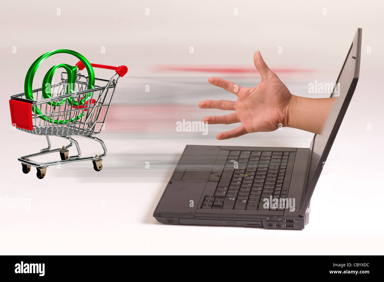 E-Commerce Computer Shopping Stock Photo - Alamy