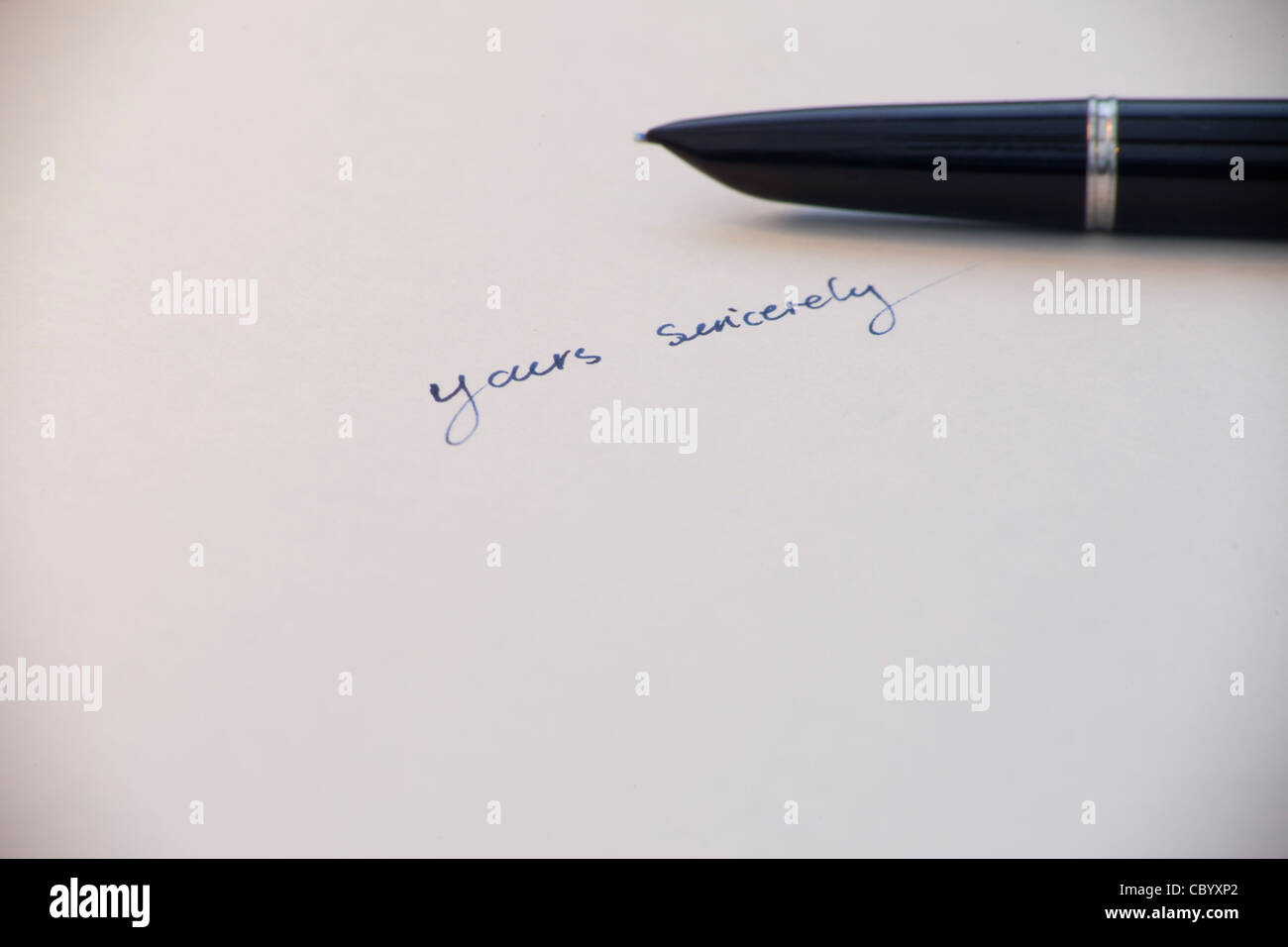 Handwritten ink signature hi-res stock photography and images - Alamy