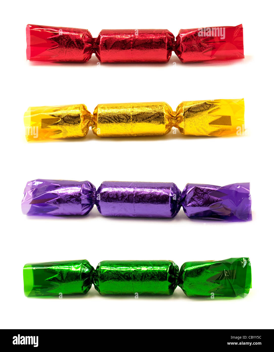 Colorful christmas crackers isolated on white background Stock Photo ...