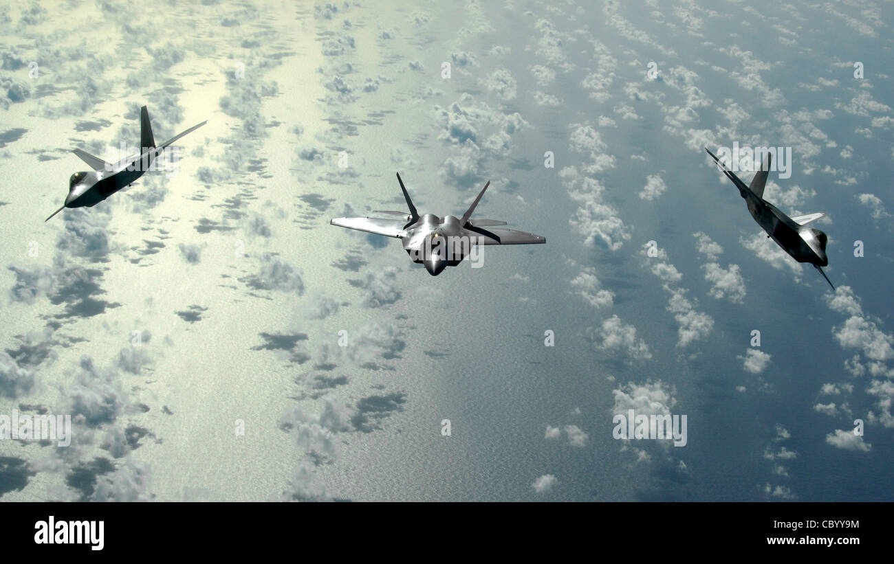 Guam the f 22 is deployed from elmendorf afb hi-res stock photography ...