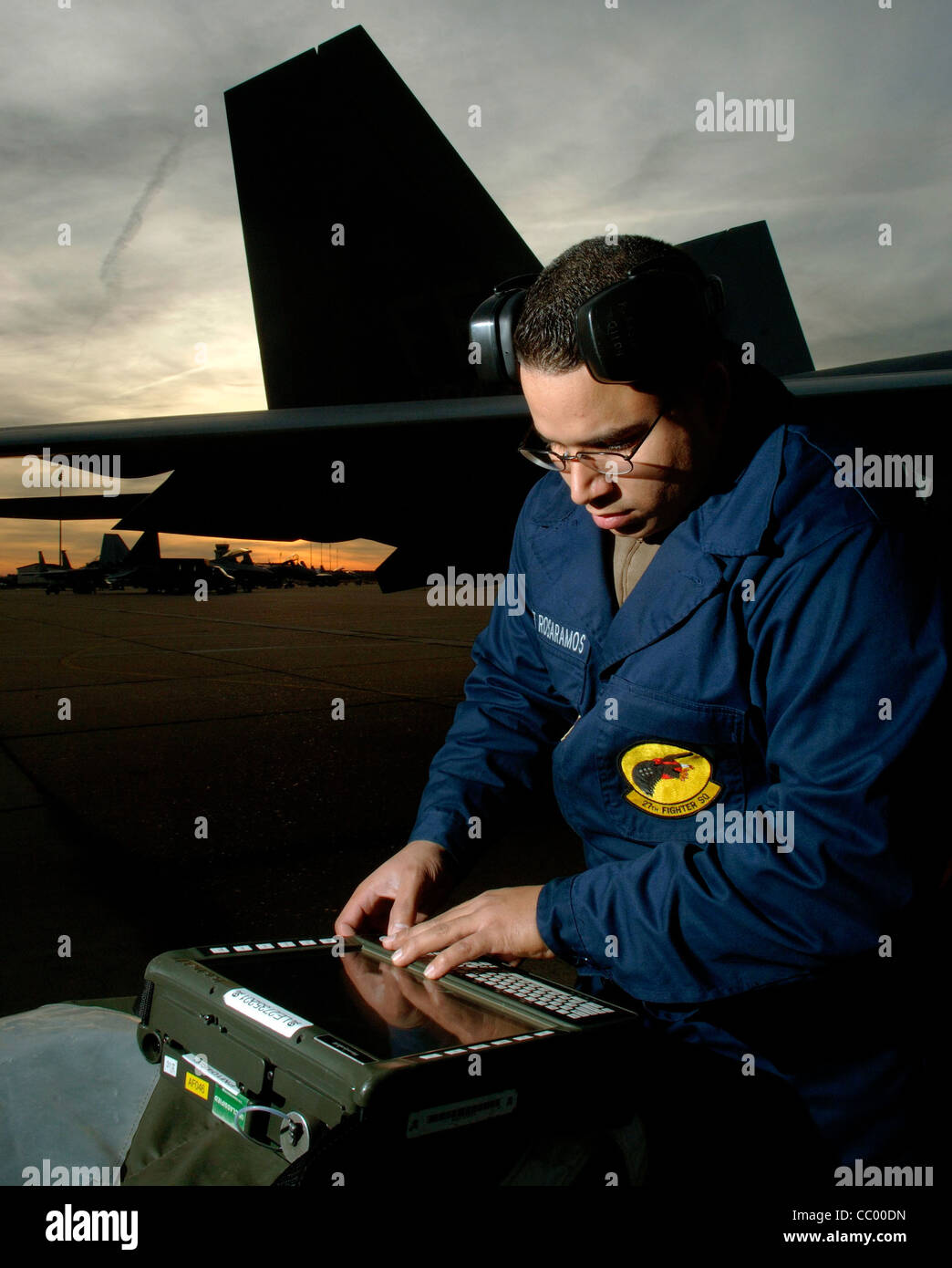 LANGLEY AIR FORCE BASE, Va. (AFPN) -- Staff Sgt. Ramon Rosaramos checks ...