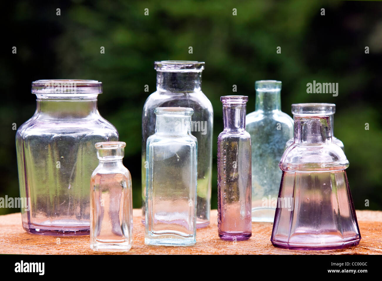 Colorful Antique Bottles Stock Photo - Alamy
