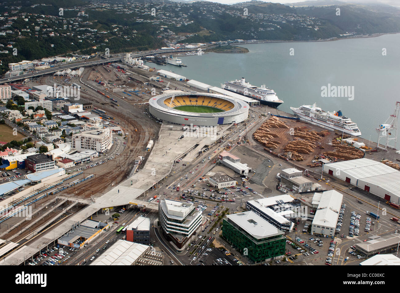 Wellington city from the air Stock Photo - Alamy