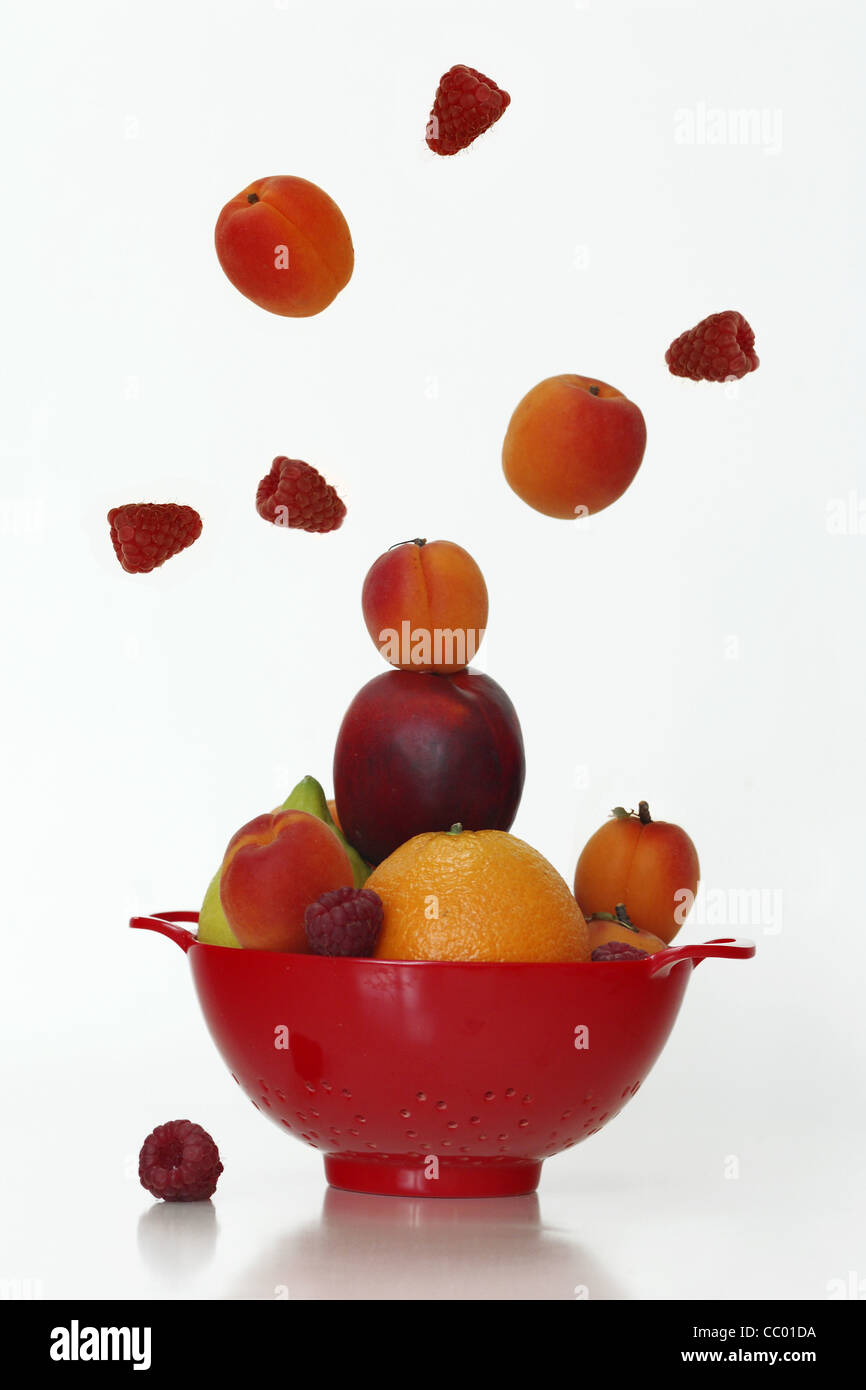 AN EXPLOSION OF FRUITS (NECTARINES, APRICOTS, RASPBERRIES, ORANGES AND ...