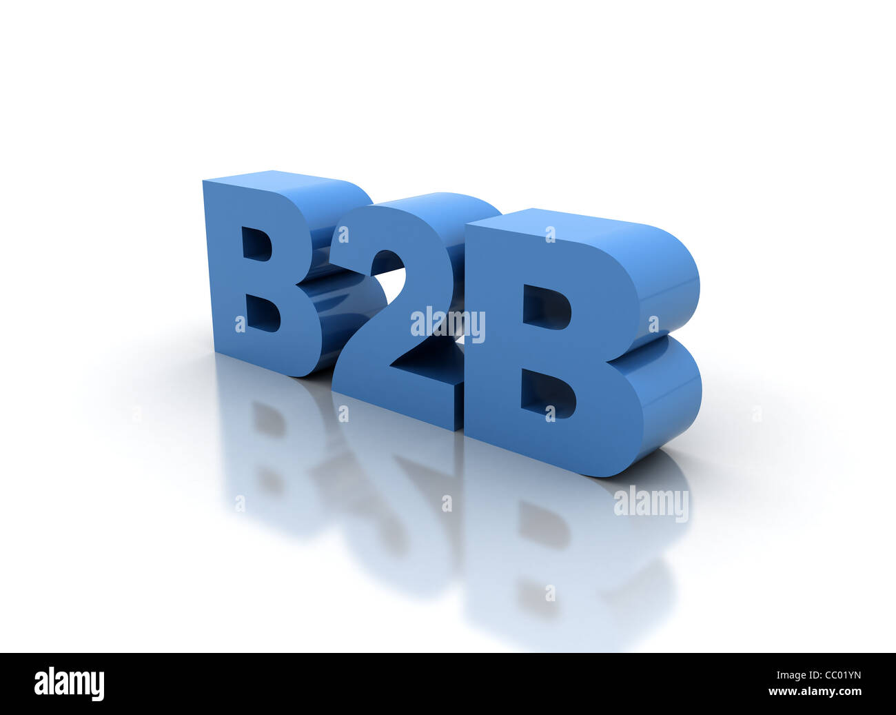 Business to business B2B in light blue on white surface Stock Photo - Alamy