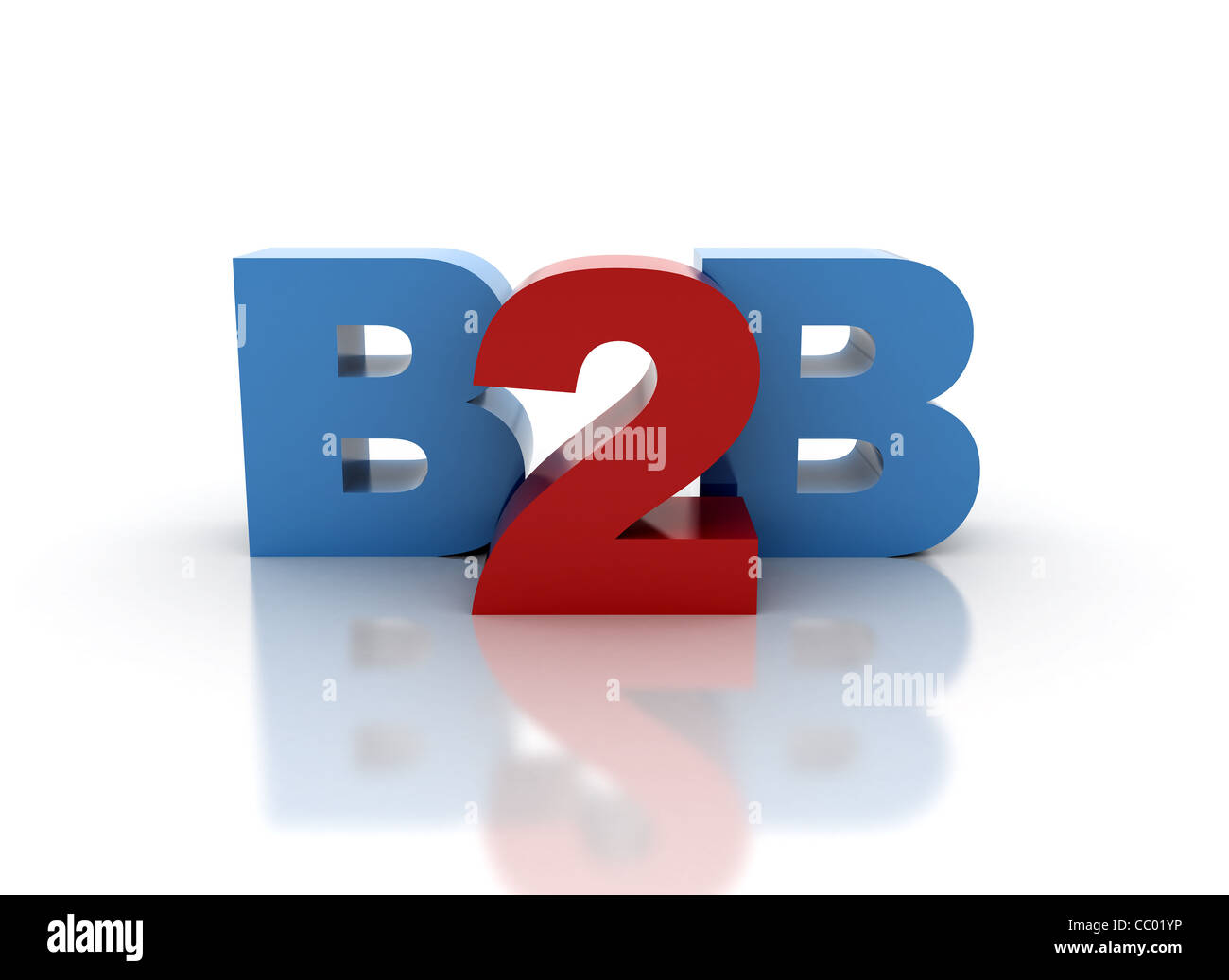 Business to business B2B concept in blue and red Stock Photo - Alamy