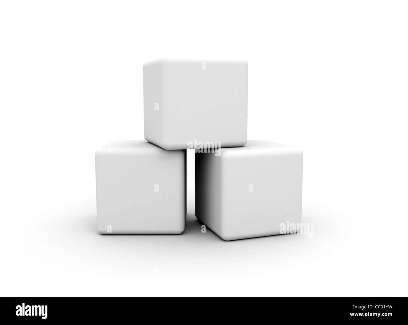 blank cubes on white background Stock Photo - Alamy