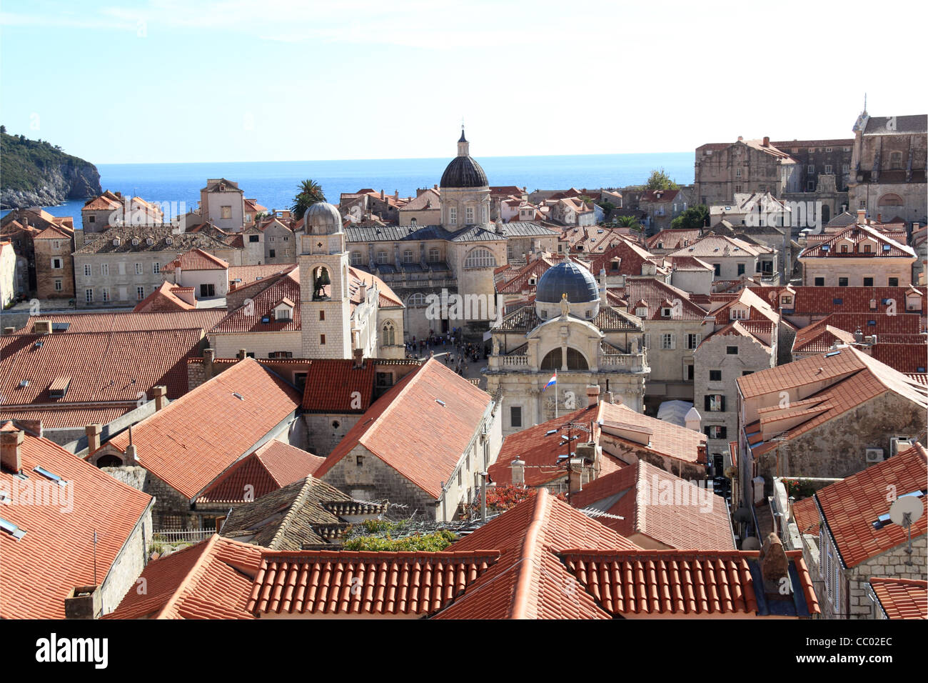 Dubrovnik seen from the medieval city walls, Dubrovnik-Neretva ...