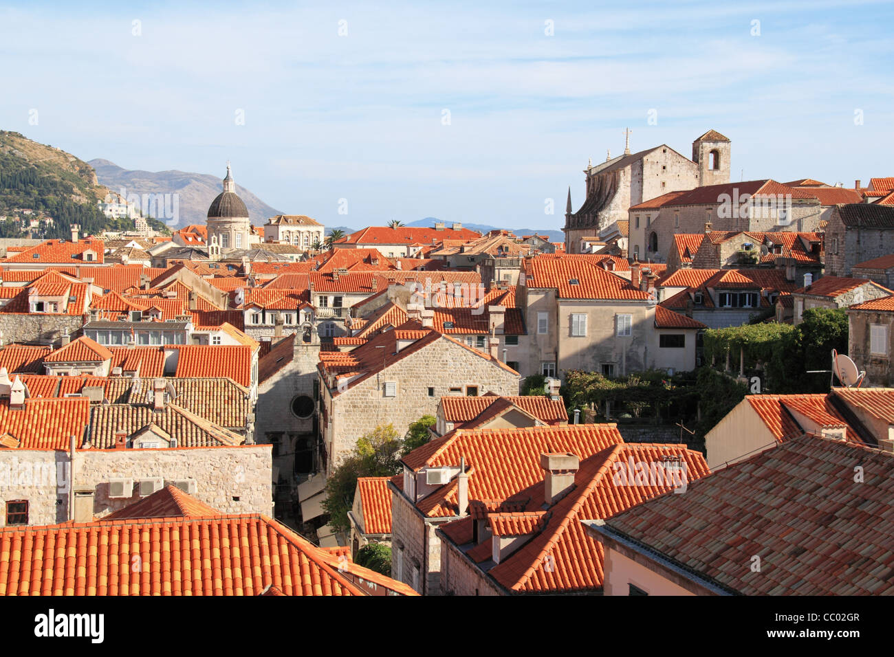 Dubrovnik seen from the medieval city walls, Dubrovnik-Neretva ...