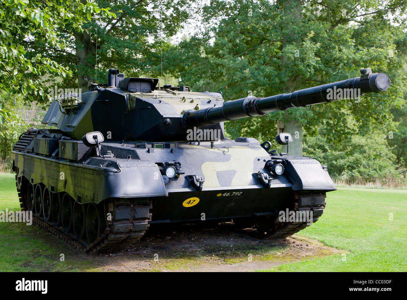 Old tank at the Danish UN Soldiers war memorial park at Rindsholm Inn ...