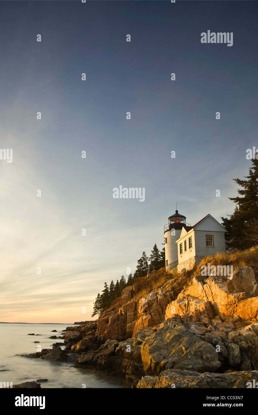 Bass Harbor Head Lighthouse at Acadia National Park, Maine, USA Stock ...