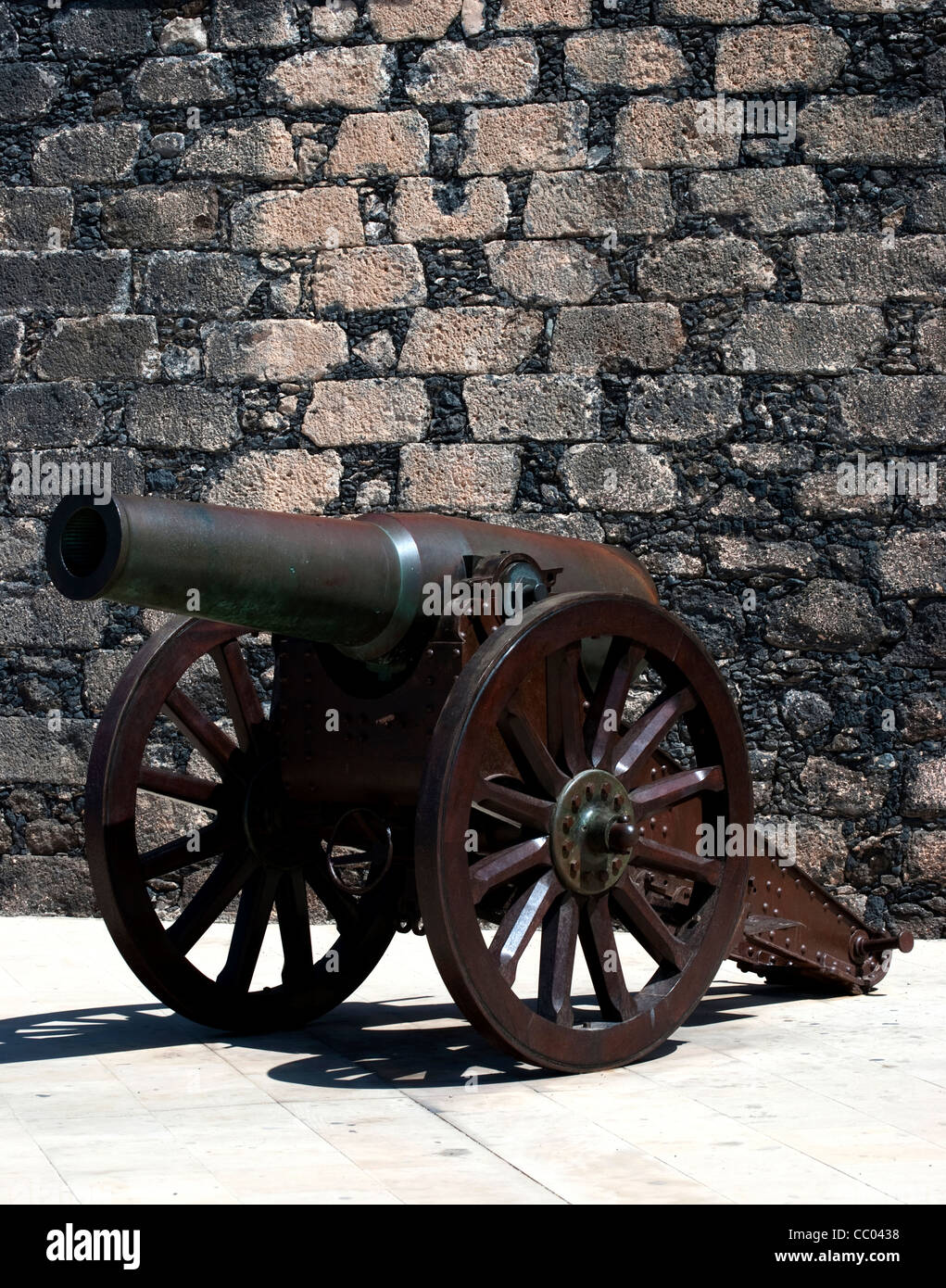 Fortress canon on the Island of Lanzarote, Spain Stock Photo - Alamy