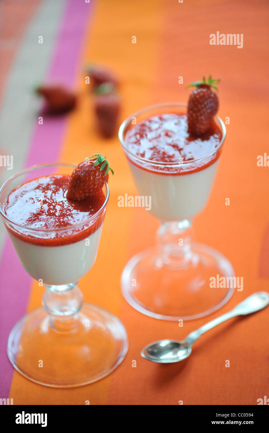 Panna Cotta Gourmet Dessert High Resolution Stock Photography and ...