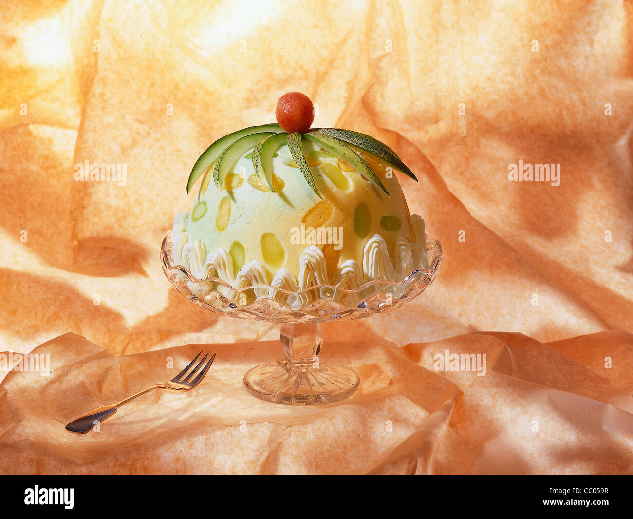 Lemon - melon - cream Stock Photo - Alamy