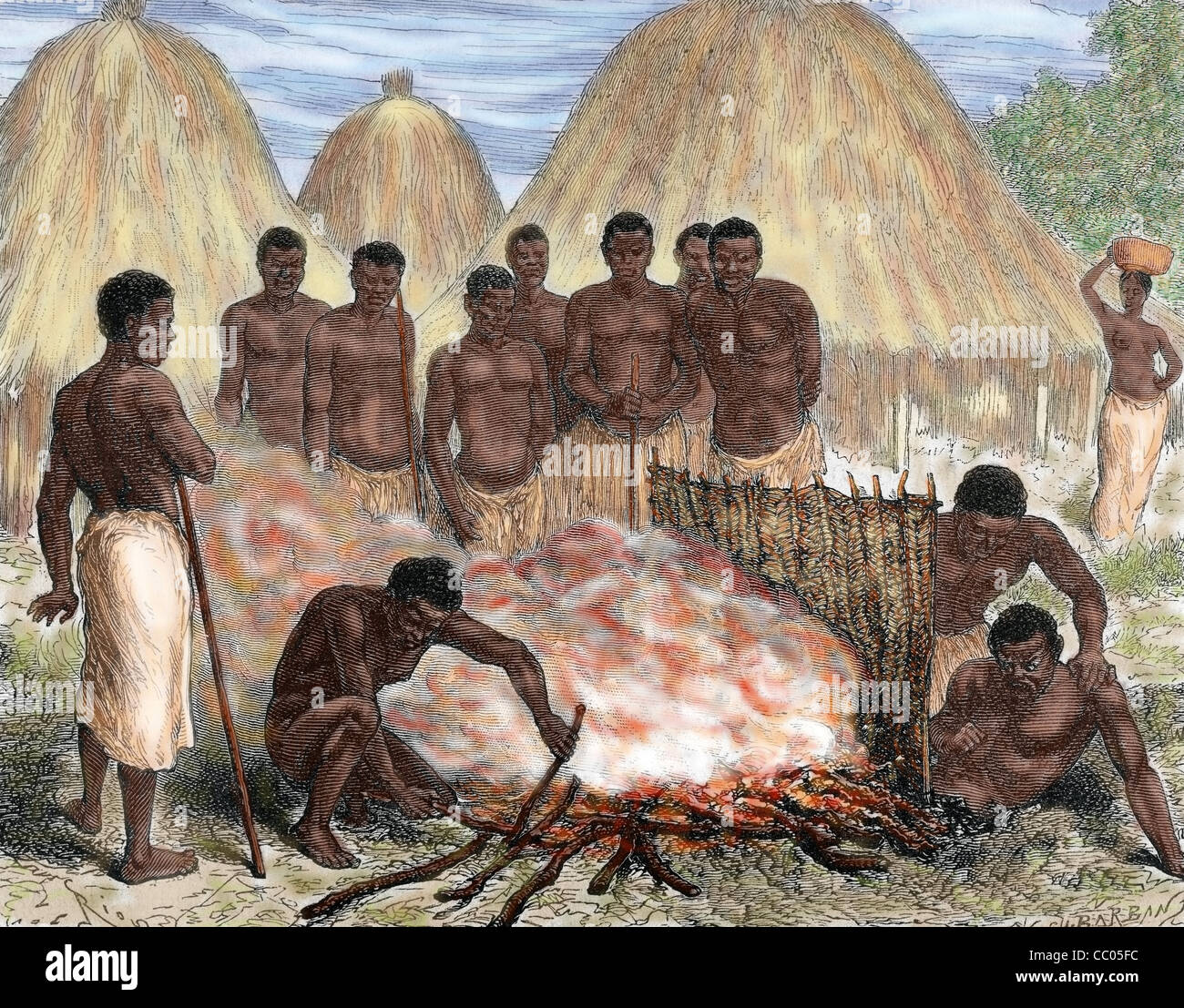 Healing of a shot in Africa. Henry Morton Stanley (1841-1904 ...