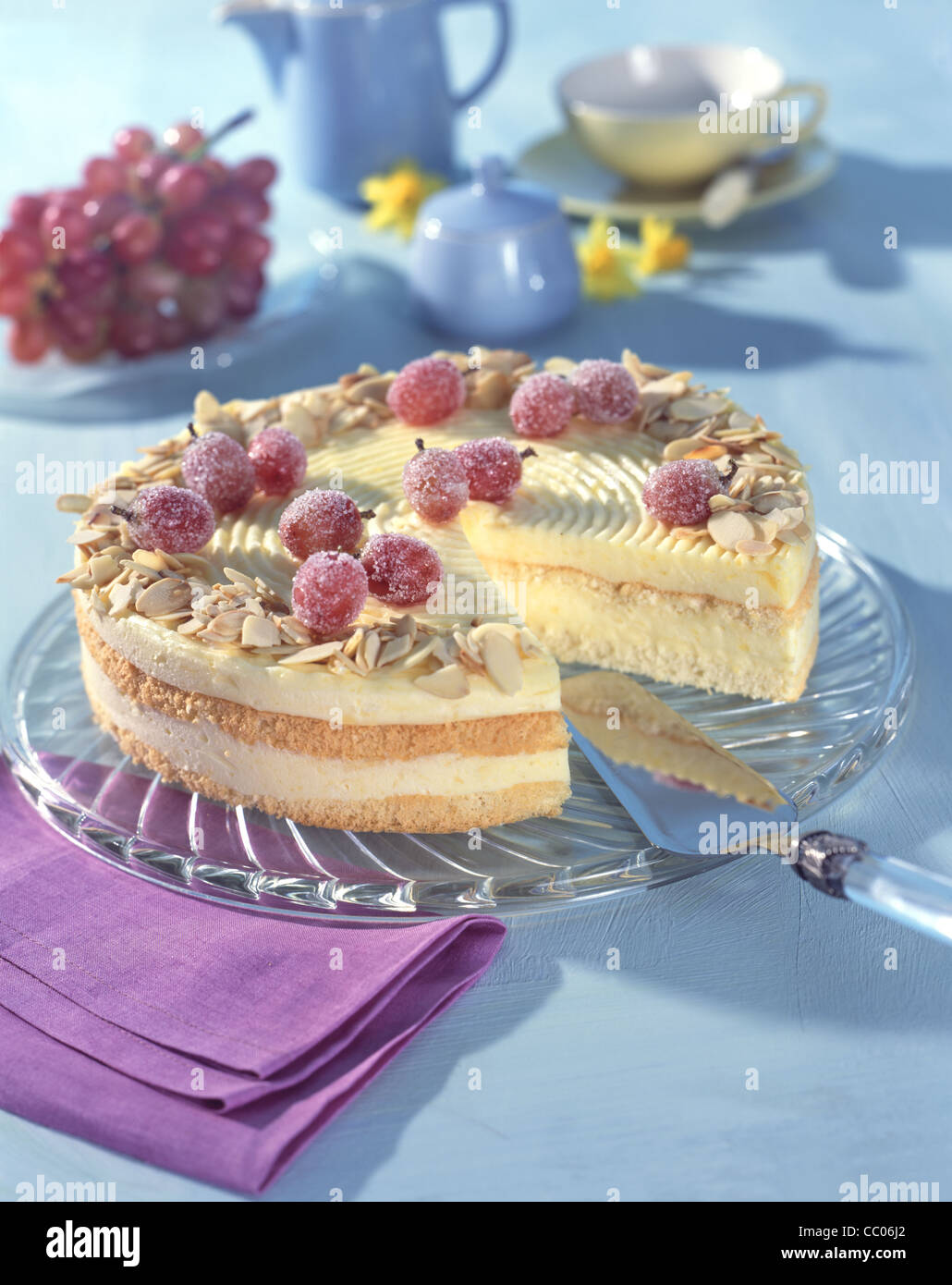 Zabaione cream cake Stock Photo - Alamy