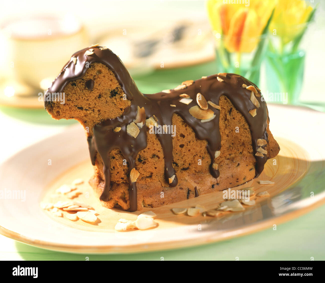 Chocolate paschal lamb Stock Photo - Alamy