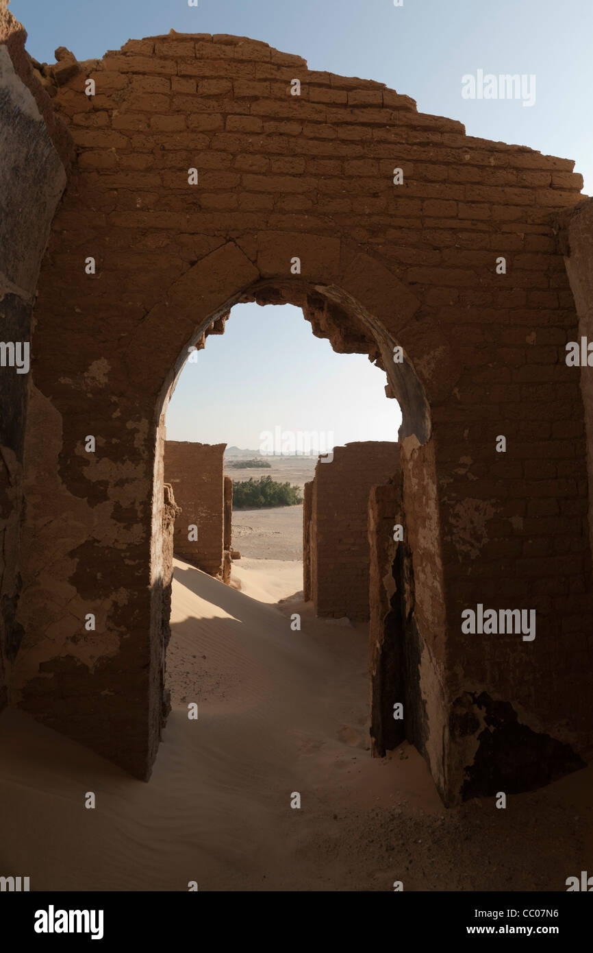 View from a Roman tomb close to the fortress and settlement at Qasr el ...