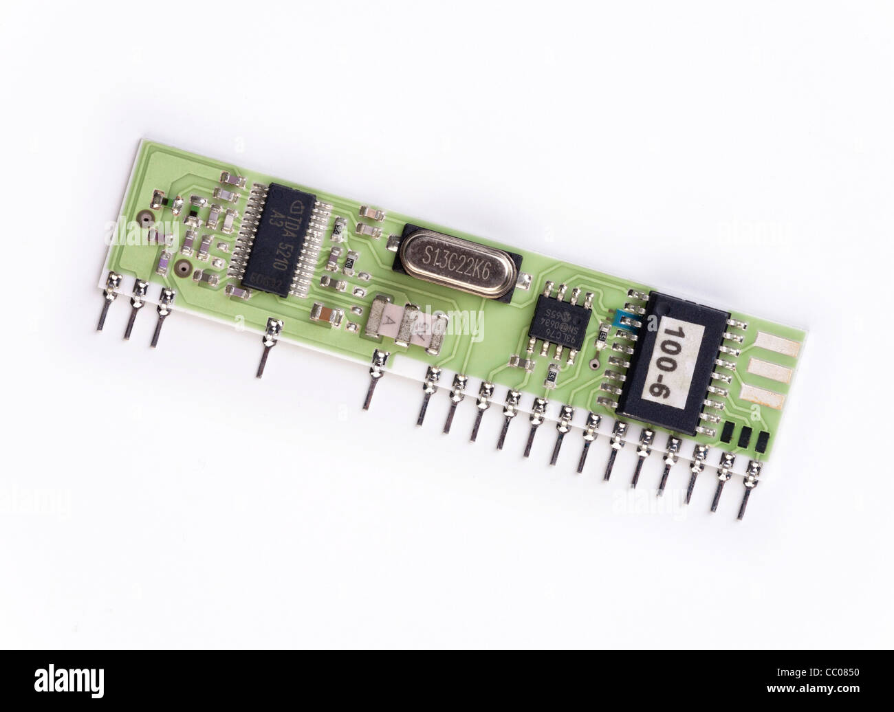 surface mount components on a ceramic substrate circuit board Stock ...