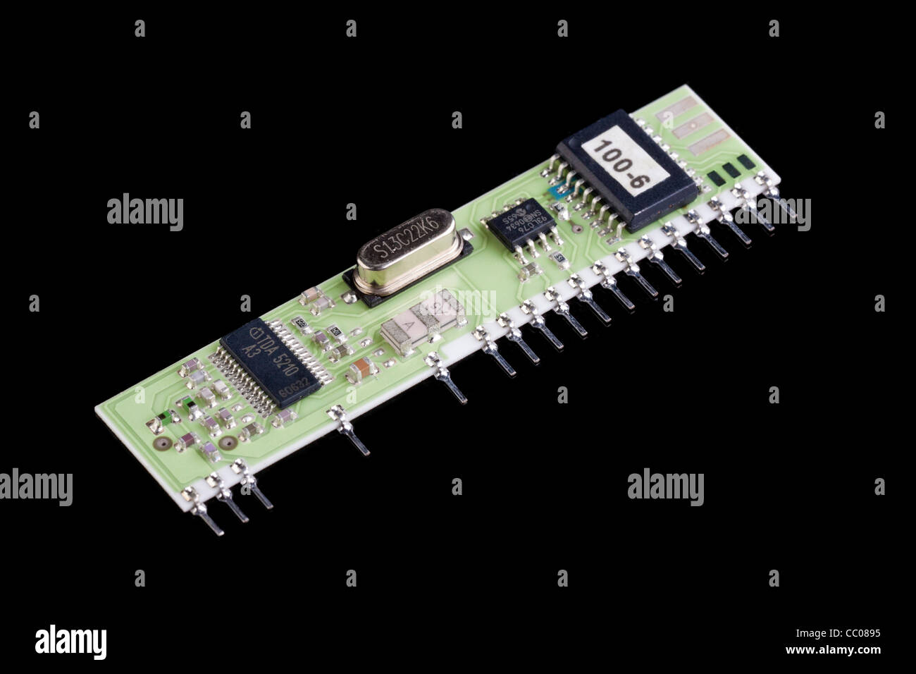 surface mount components on a ceramic substrate circuit board Stock ...
