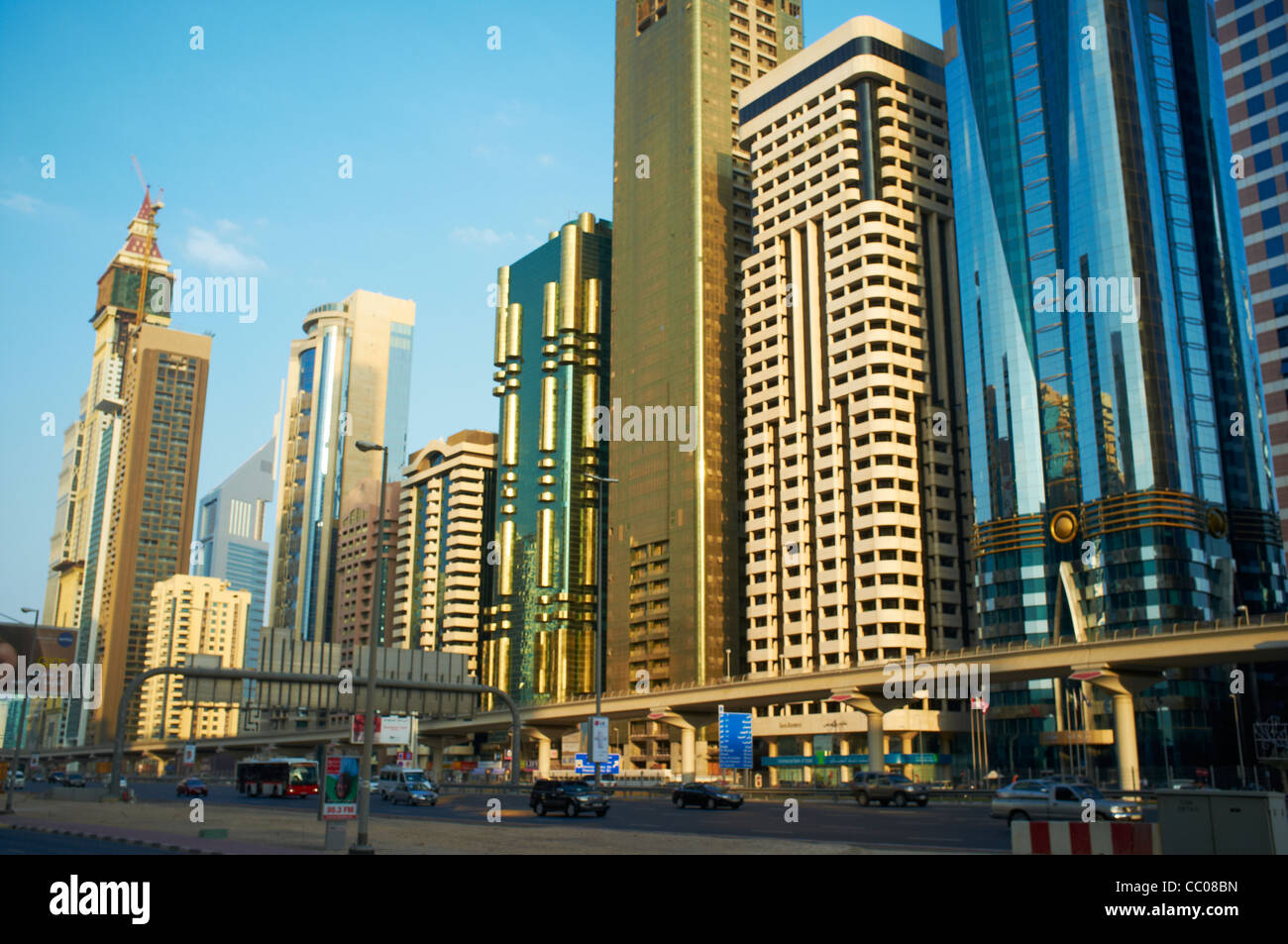 Modern buildings along the Sheikh Zayed Road Dubai UAE Stock Photo - Alamy