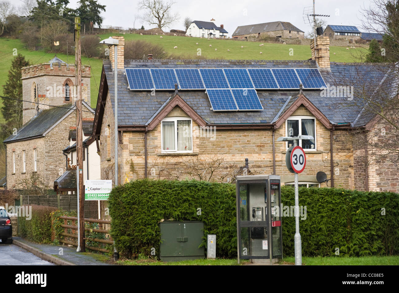 Period house with solar panels hi-res stock photography and images - Alamy