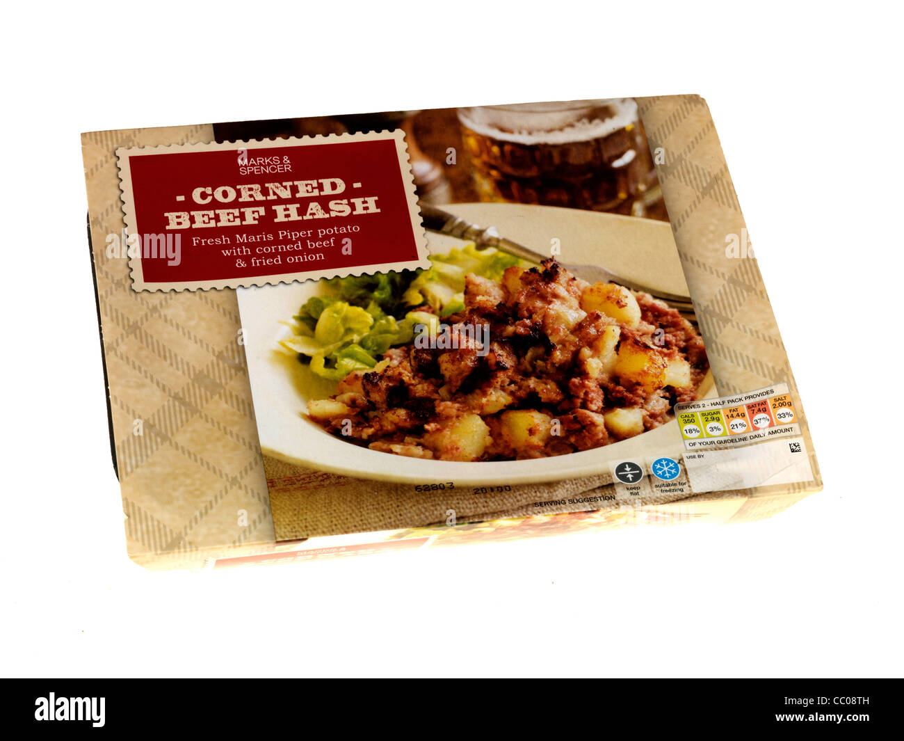 Branded Packaging For A Marks And Spencer Corn Beef Hash Meal Isolated ...