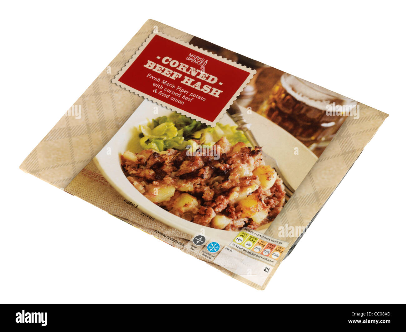 Branded Packaging For A Marks And Spencer Corn Beef Hash Meal Isolated ...