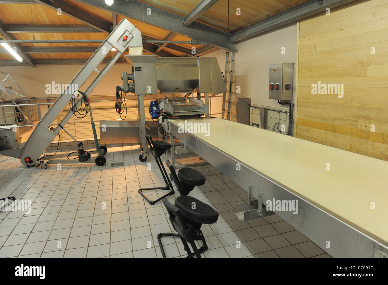triage machine in a castle of red wine in Margaux Stock Photo - Alamy