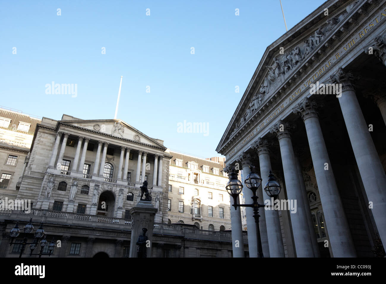 Bank of England Headquarters and royal exchange buildings in ...