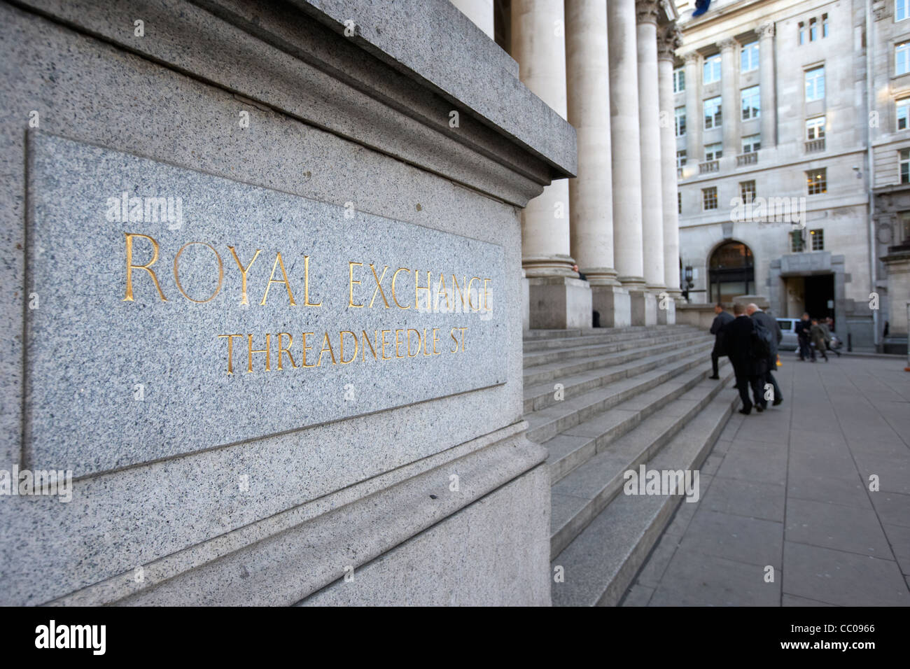 the Royal Exchange building threadneedle street in the City of London ...