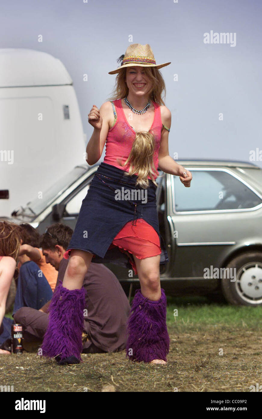 Ravers dance the morning away after an all night free party on the ...