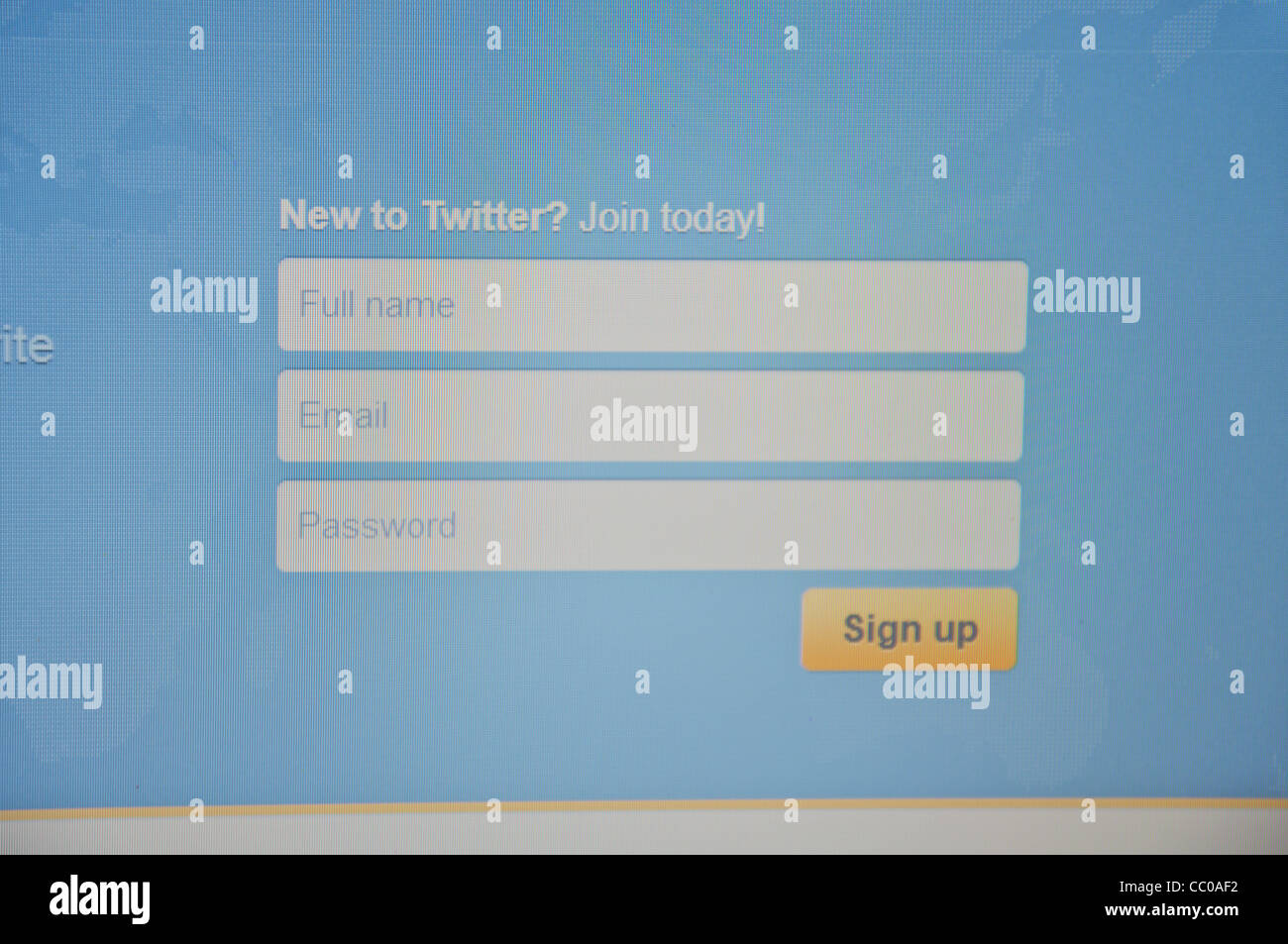 Twitter website screenshot Stock Photo - Alamy