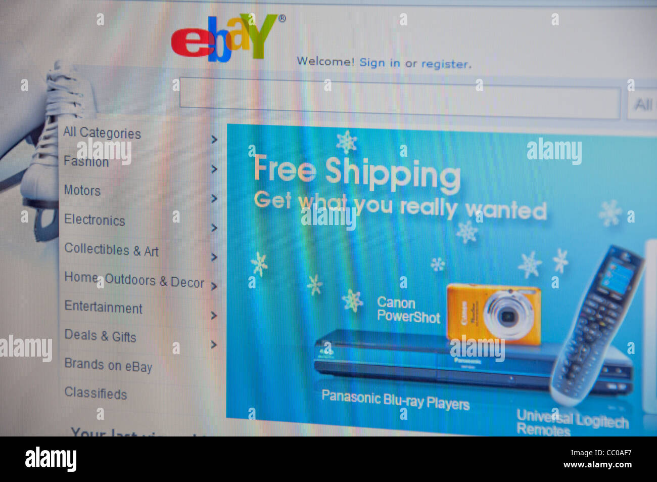 Ebay website screenshot Stock Photo - Alamy