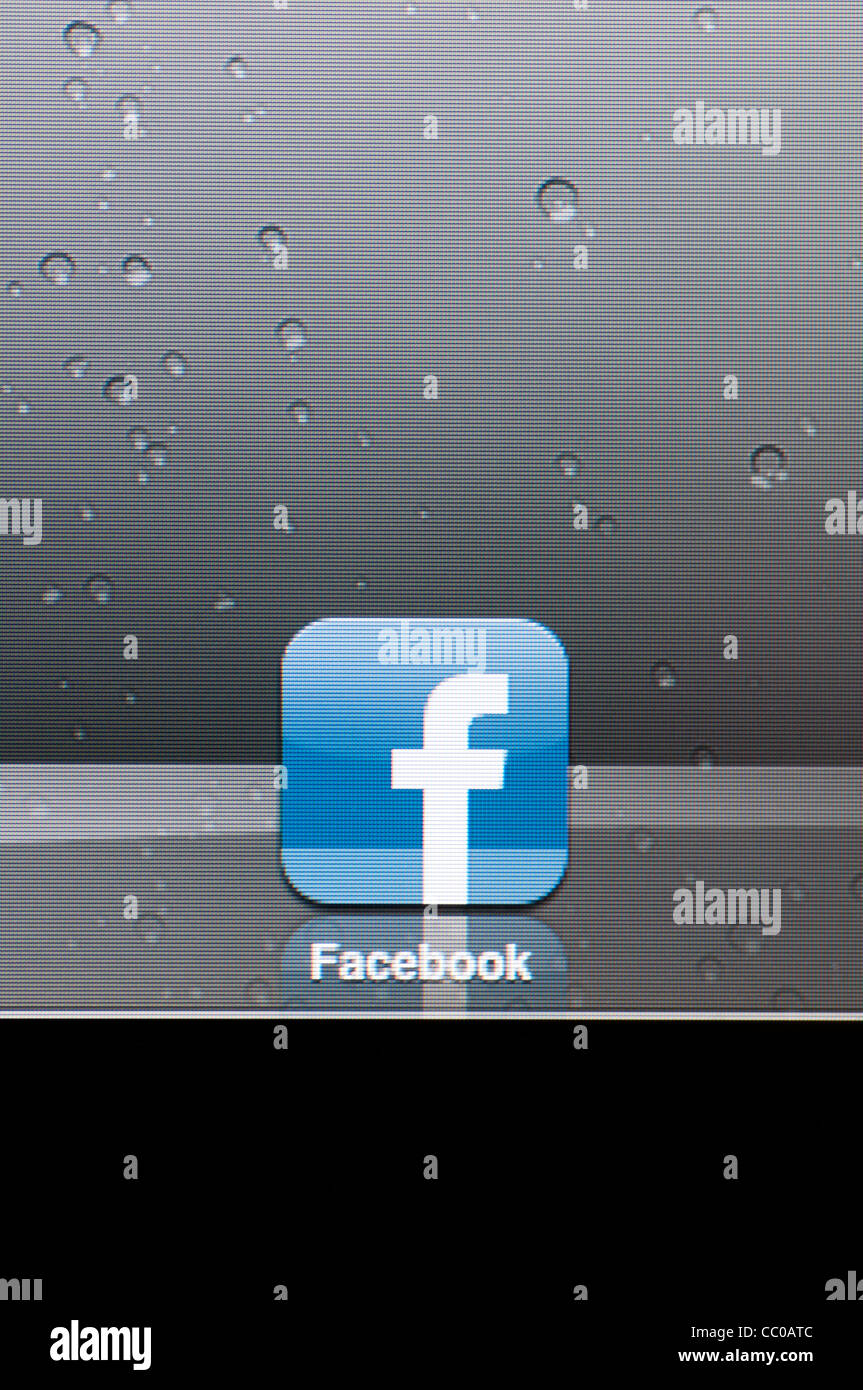 Facebook app logo on iPad Stock Photo - Alamy