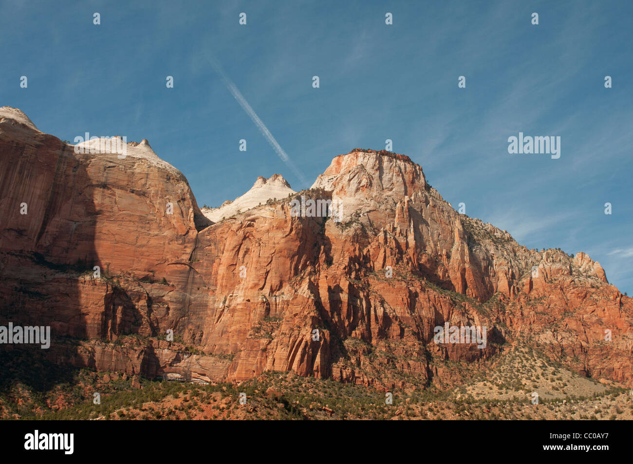 Sandstone cliffs of Zion National Park Utah Stock Photo - Alamy
