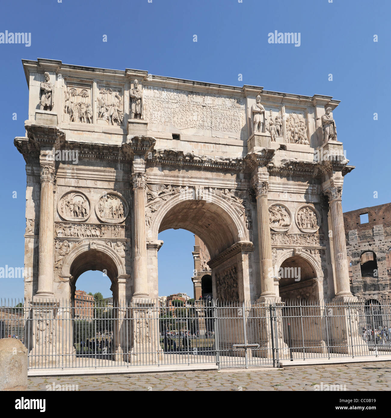 The Arch of Constantine near the Colosseum in Rome, Italy Stock Photo ...