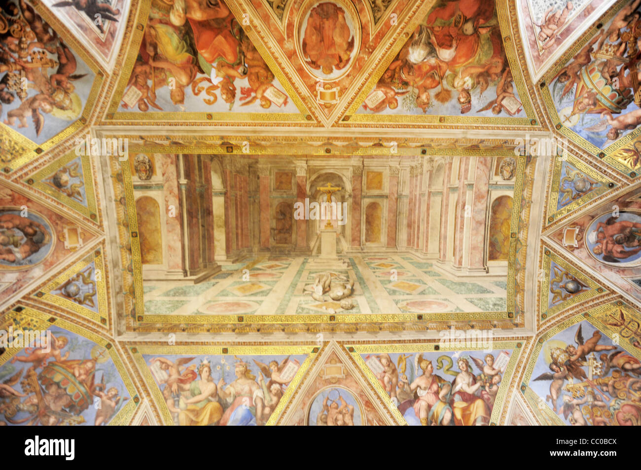 Map room vatican ceiling hi-res stock photography and images - Alamy