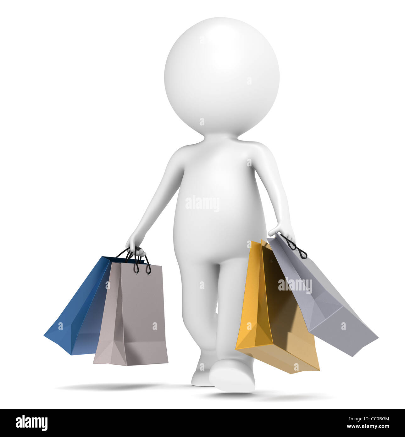 3D little human character Shopping. People series Stock Photo - Alamy