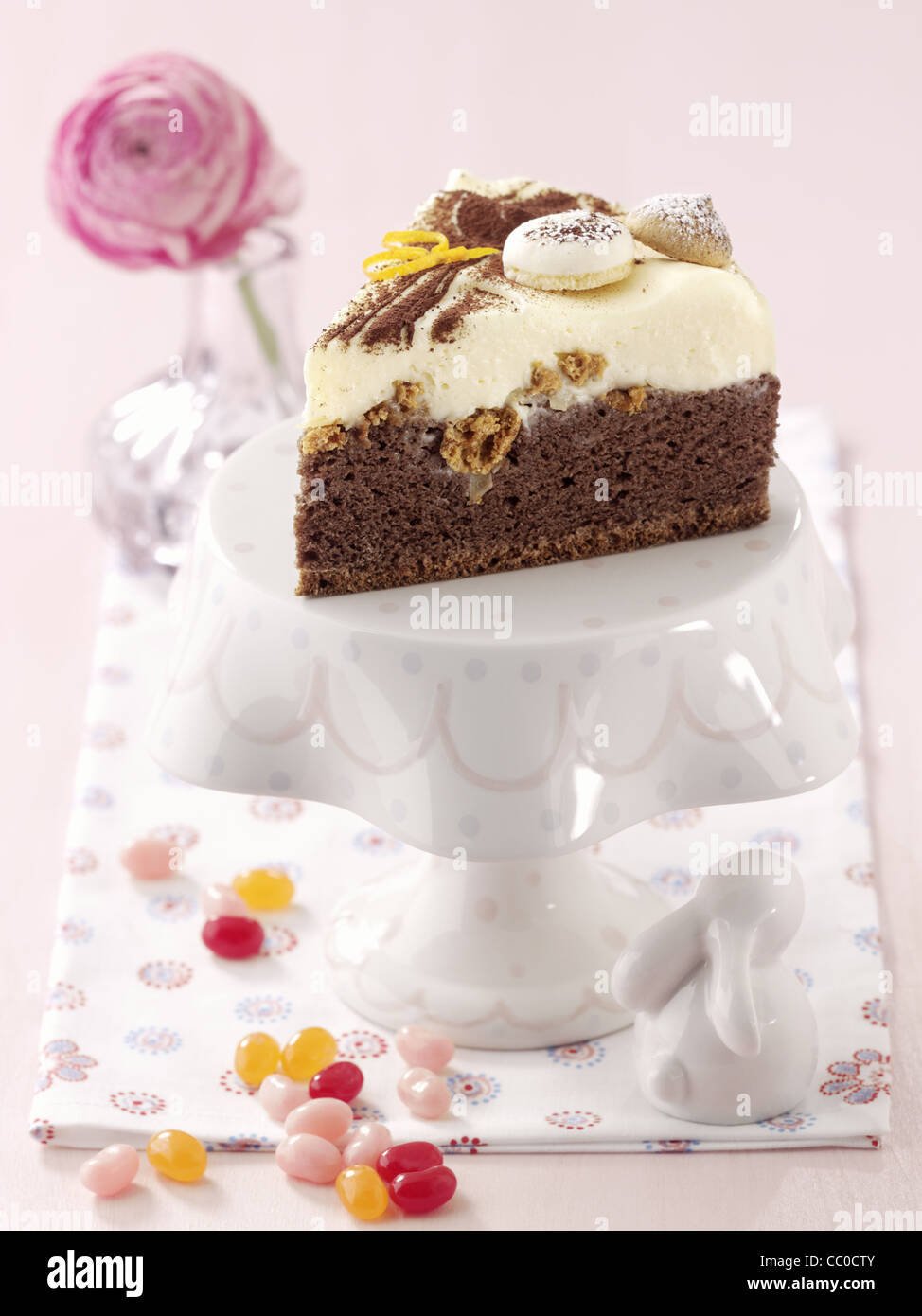Sherry vanilla cake, single piece Stock Photo - Alamy