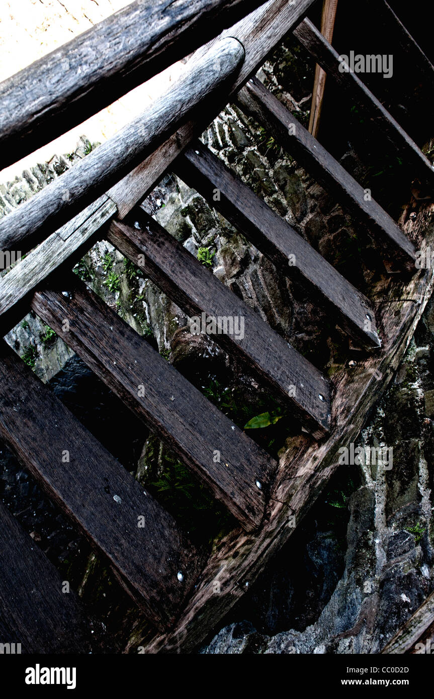 Old wooden staircase Stock Photo - Alamy