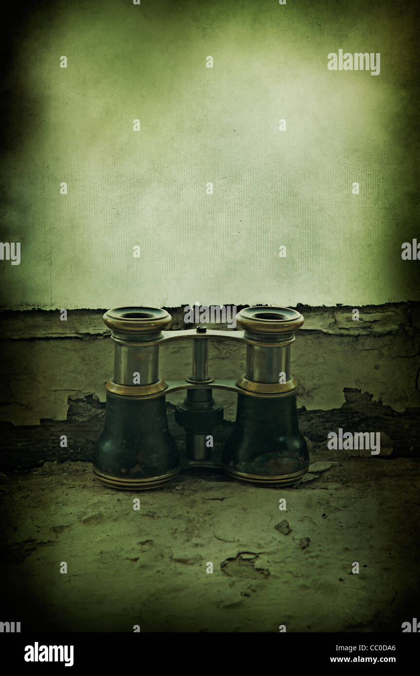Old fashioned binoculars by the window Stock Photo - Alamy