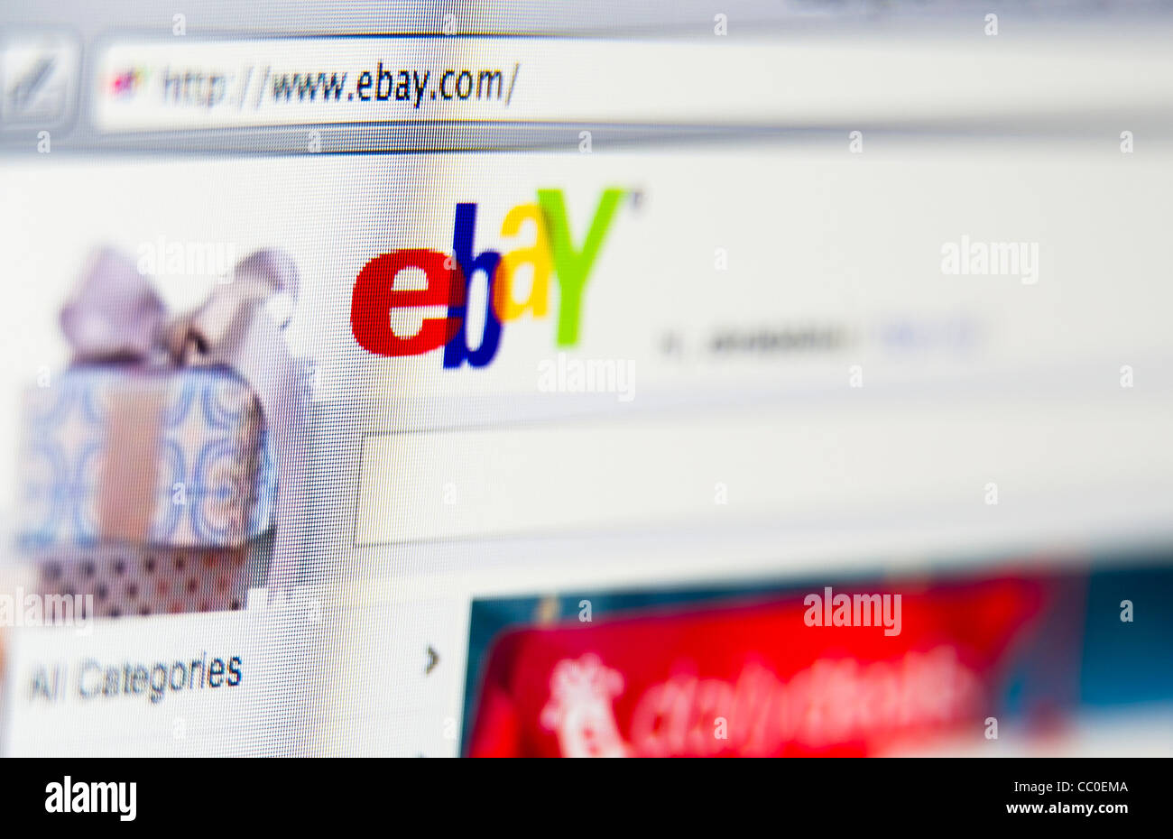 Ebay screen hi-res stock photography and images - Alamy