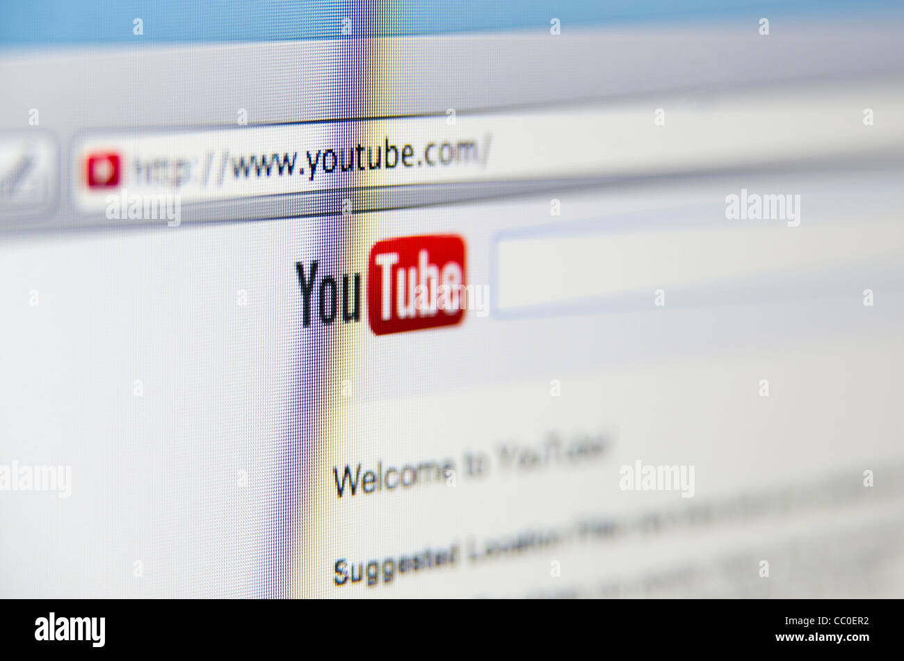 youtube "you tube" website screen Stock Photo - Alamy