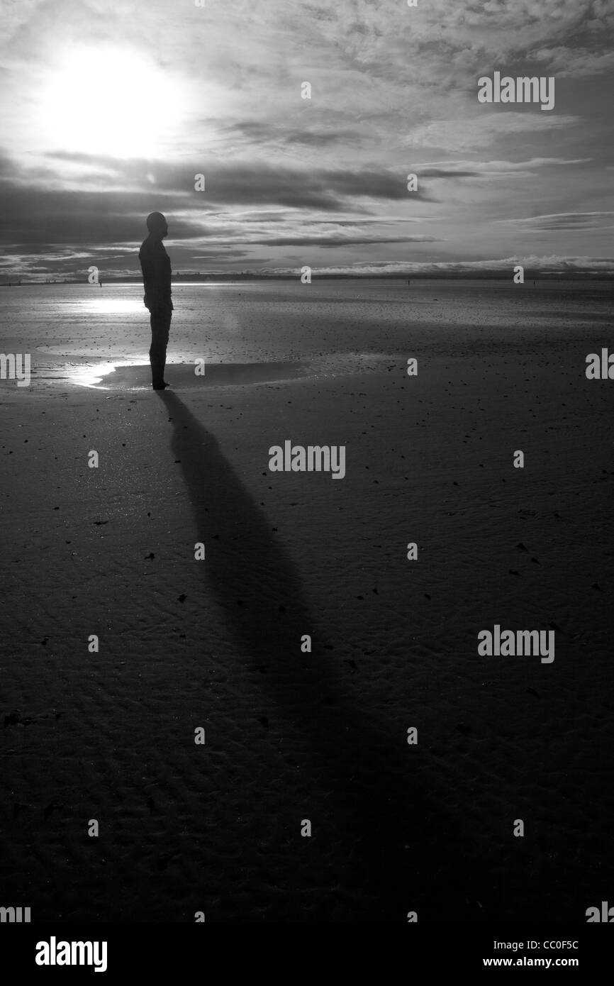 Anthony gormley another place Black and White Stock Photos & Images - Alamy